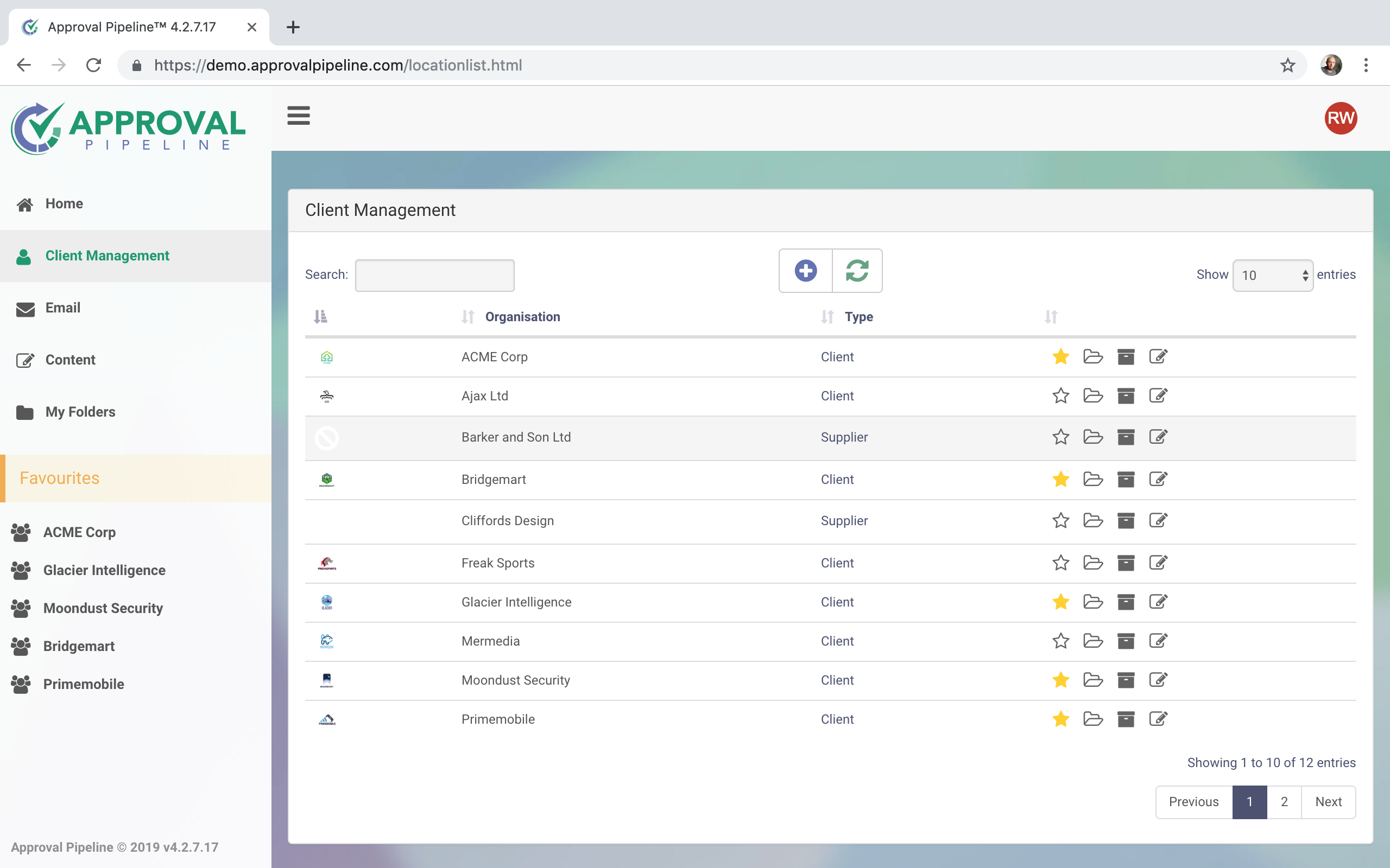 v4.2 / Client Management – Approval Pipeline™